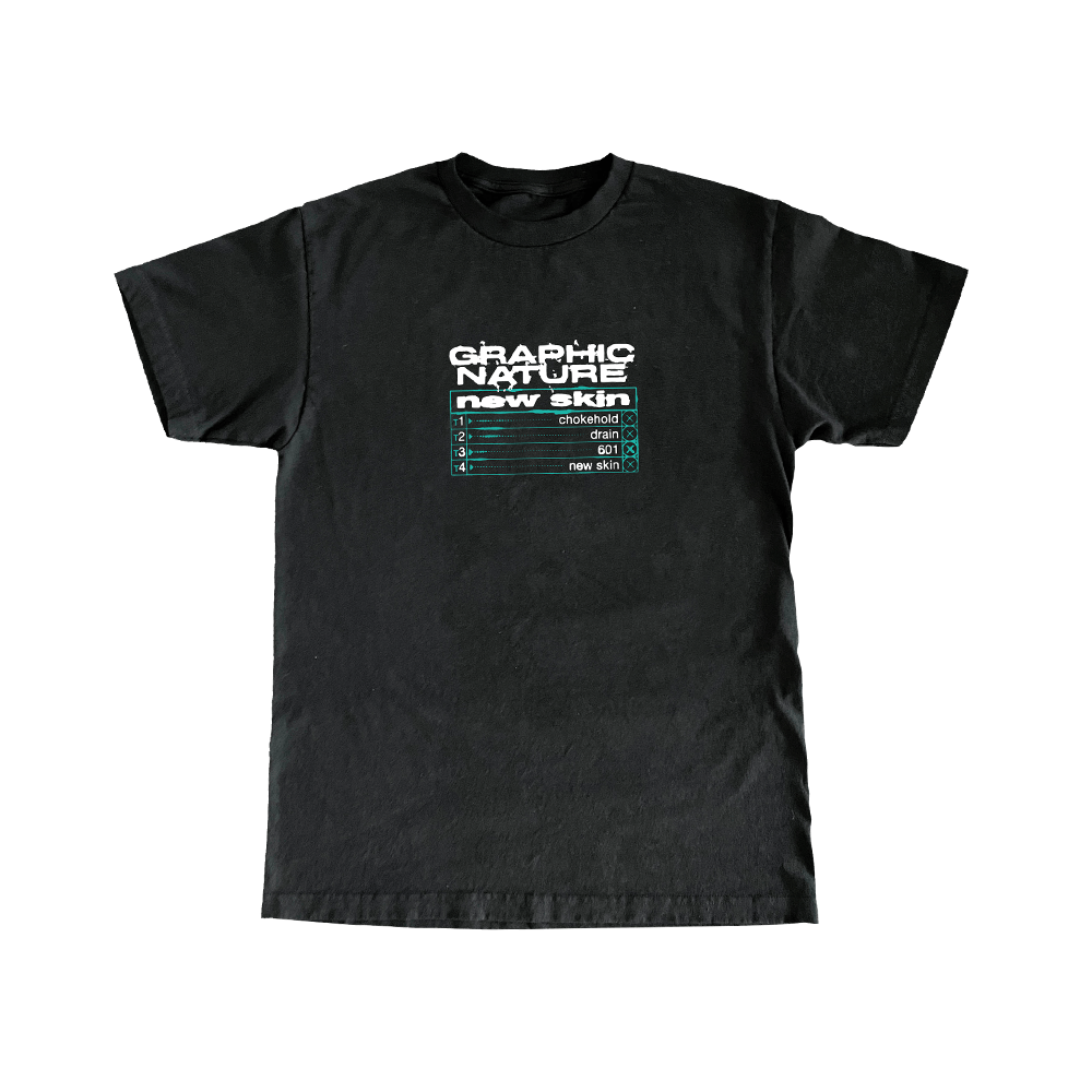 new skin Tracklist Black T-Shirt – Rude Records Shop