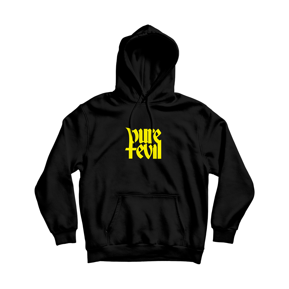 Pure Evil Black Hoodie – Rude Records Shop