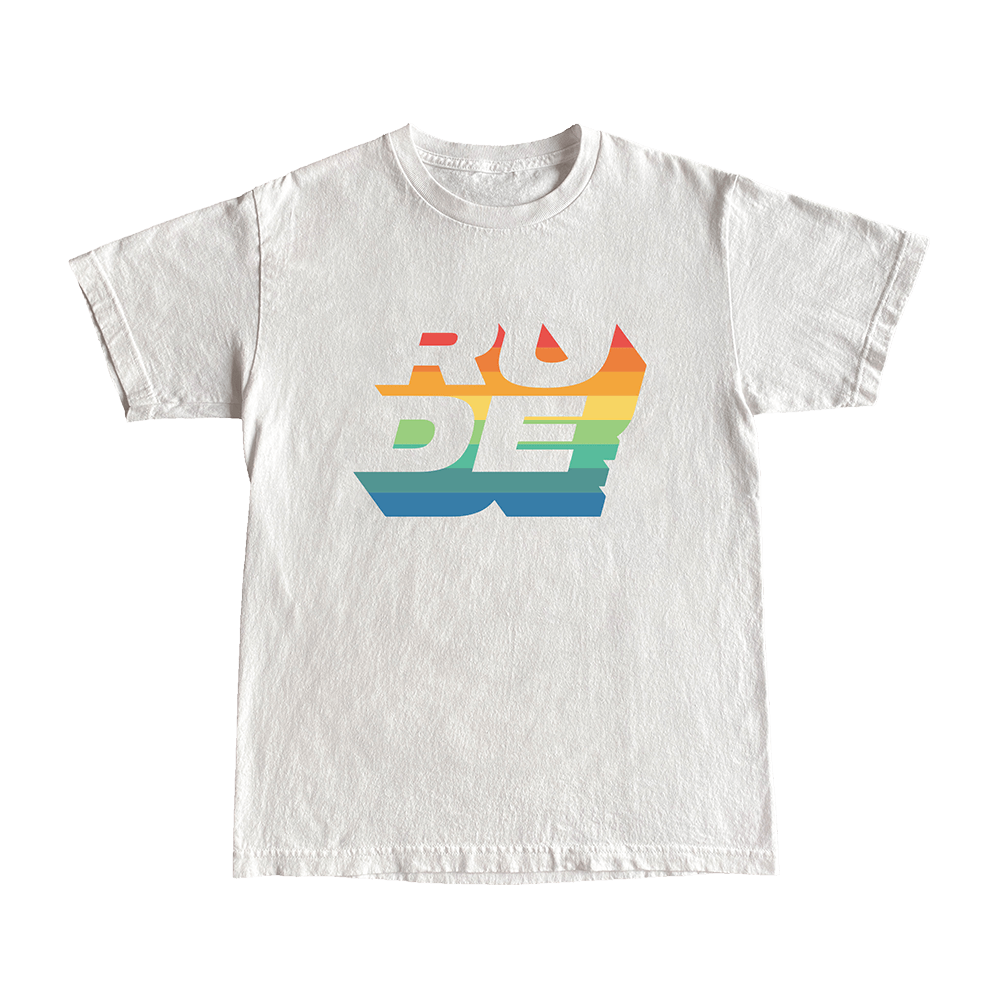 Pride Logo White T-Shirt – Rude Records Shop